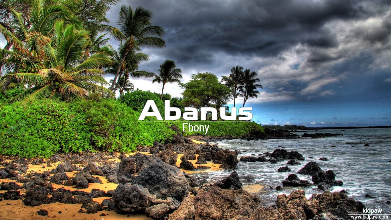 Abanus 3D Name Wallpaper for Mobile, Write Name on Photo Online
