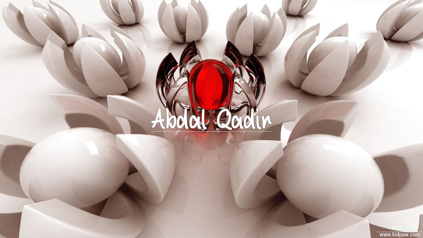 Abdal Qadir 3D Name Wallpaper for Mobile, Write Name on Photo Online