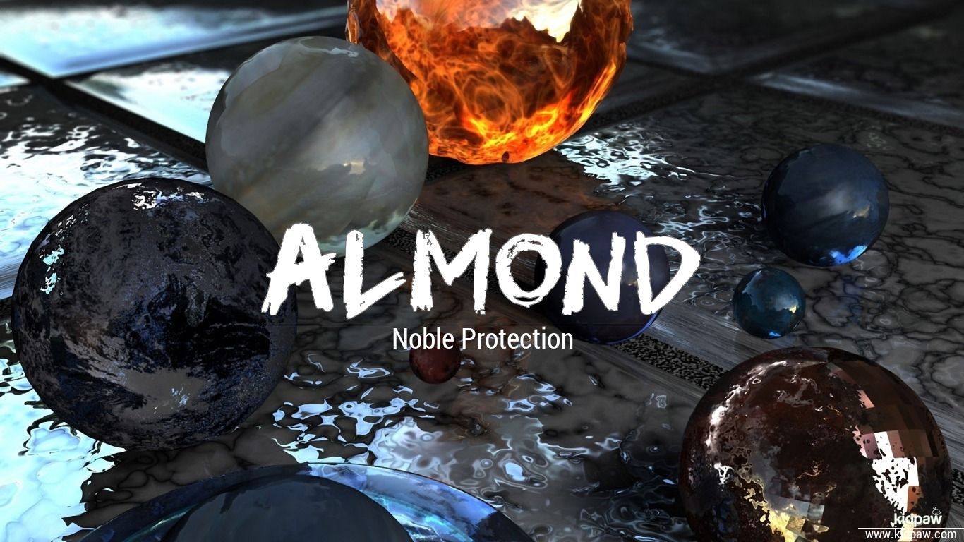 Almond 3D Name Wallpaper for Mobile, Write Name on Photo Online