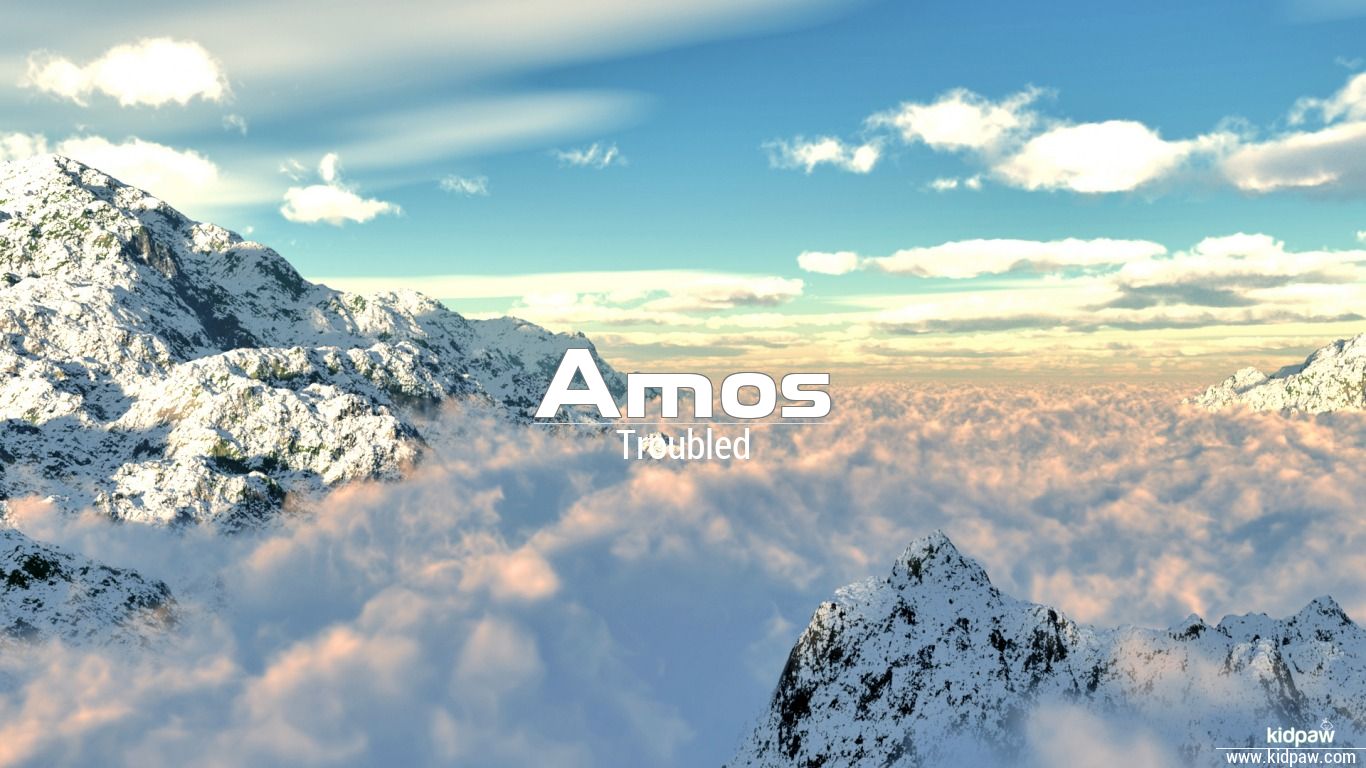 Amos 3D Name Wallpaper for Mobile, Write Name on Photo Online