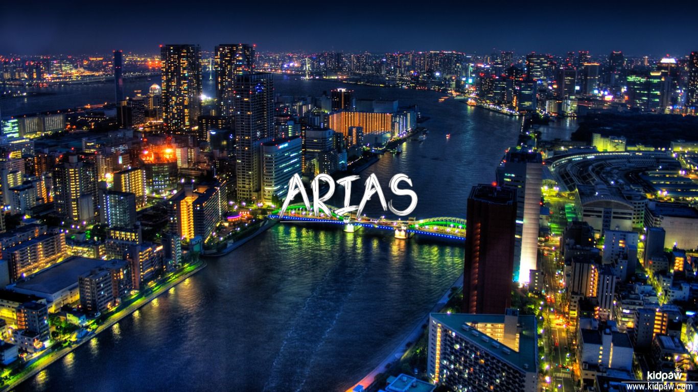 Arias 3D Name Wallpaper for Mobile, Write Name on Photo Online