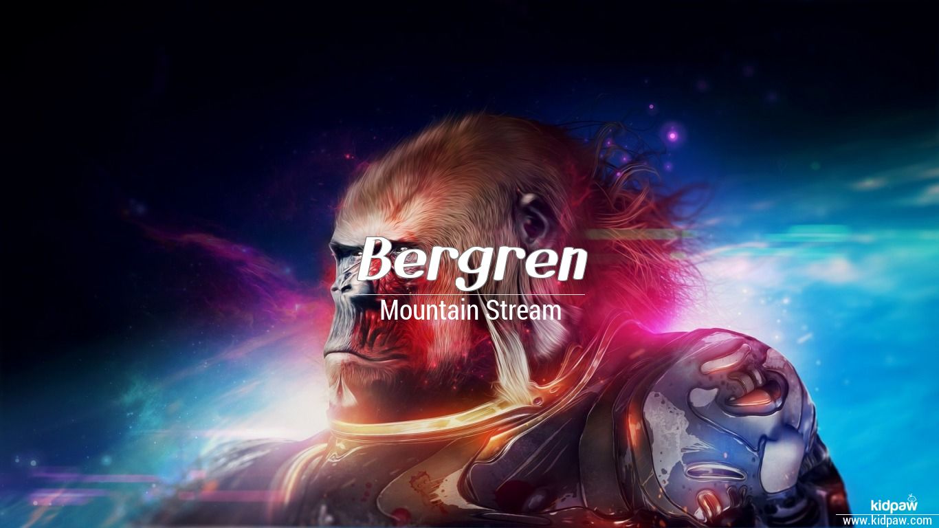 Bergren 3D Name Wallpaper for Mobile, Write Name on Photo Online
