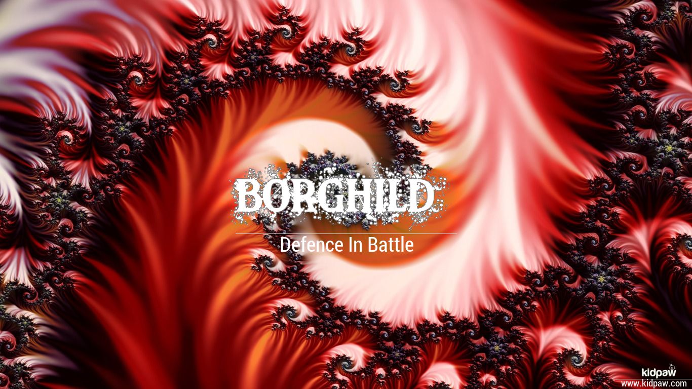 Borghild 3D Name Wallpaper for Mobile, Write Name on Photo Online