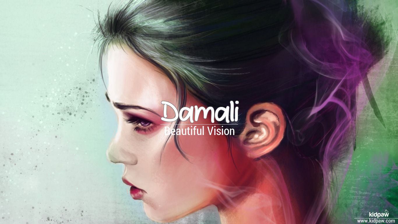 Damali 3D Name Wallpaper for Mobile, Write دامالی Name on Photo Online