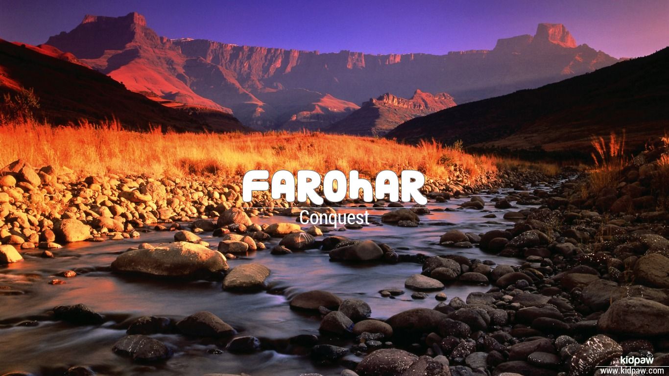 Farohar 3D Name Wallpaper for Mobile, Write फ़रोहार Name on Photo Online