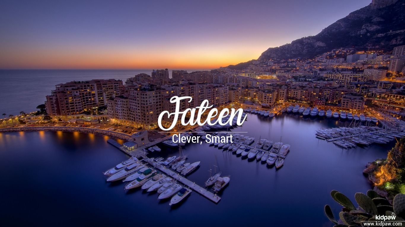 Fateen 3D Name Wallpaper for Mobile, Write فطین Name on Photo Online