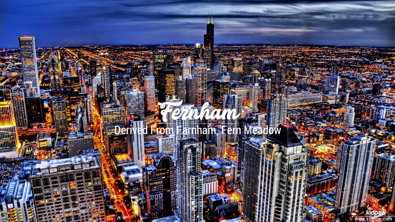 Fernham 3D Name Wallpaper for Mobile, Write Name on Photo Online