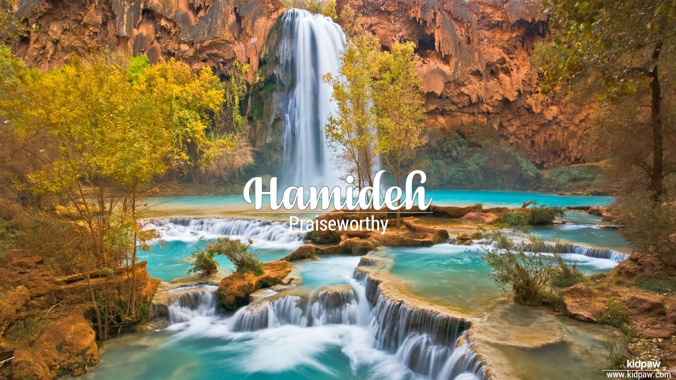 Hamideh 3D Name Wallpaper for Mobile, Write Name on Photo Online