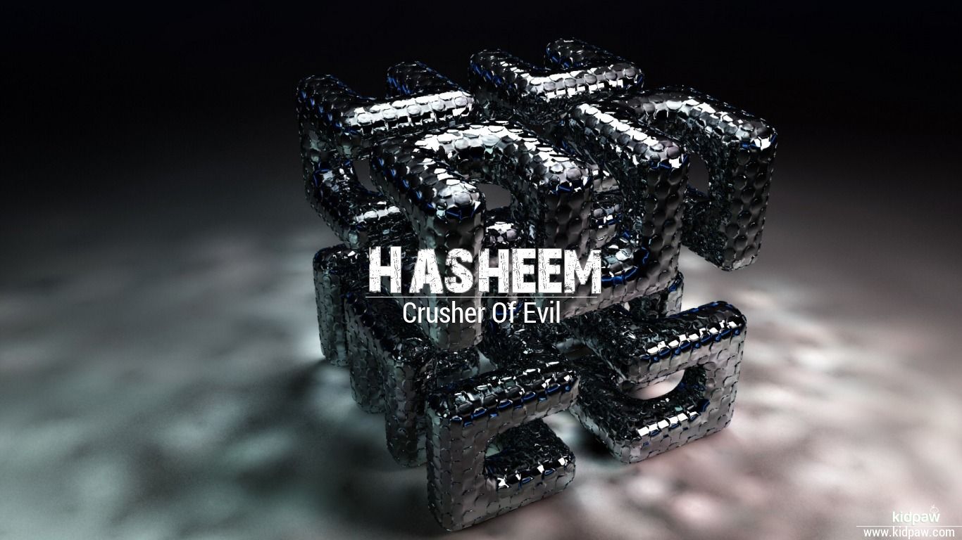 Hasheem 3D Name Wallpaper for Mobile, Write Name on Photo Online