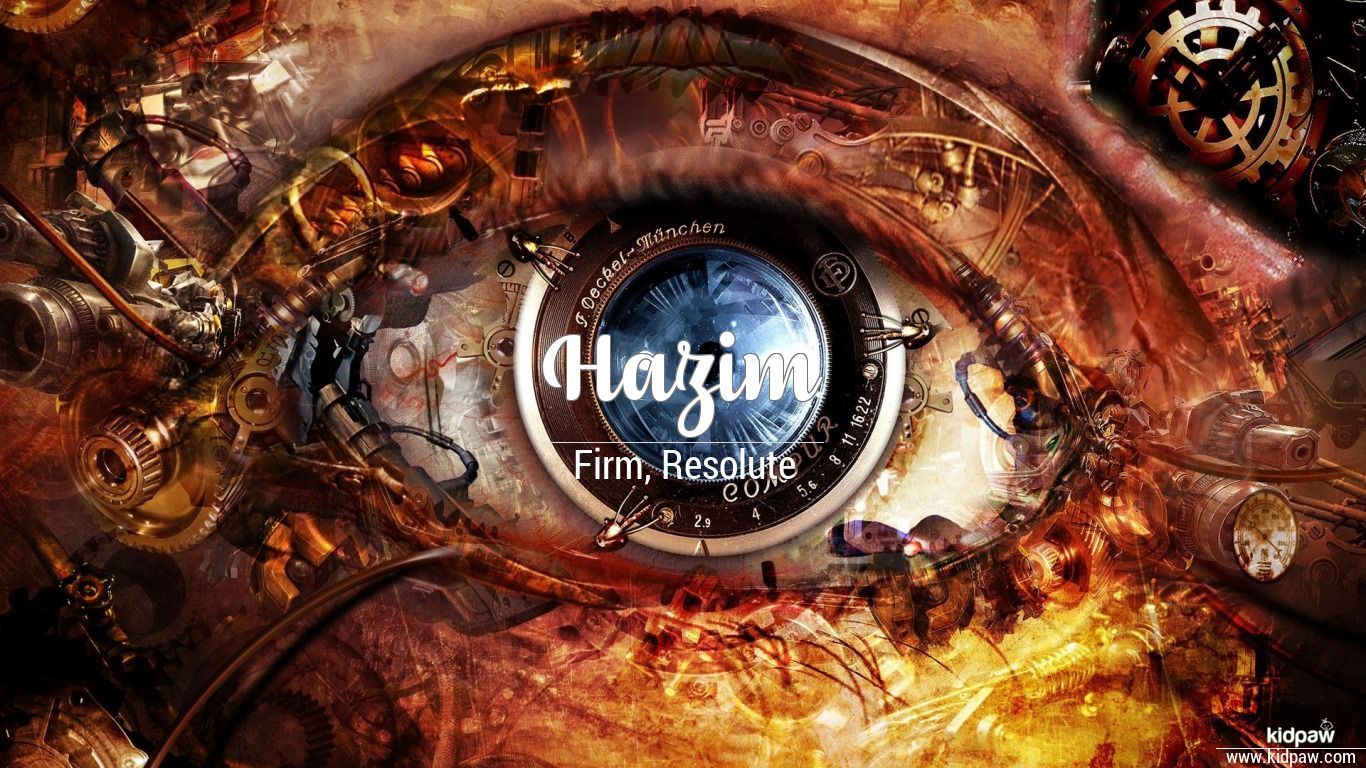 Hazim 3D Name Wallpaper for Mobile, Write حازم Name on Photo Online