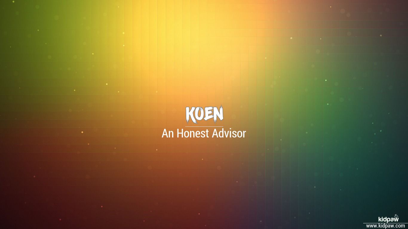 Koen 3D Name Wallpaper for Mobile, Write Name on Photo Online