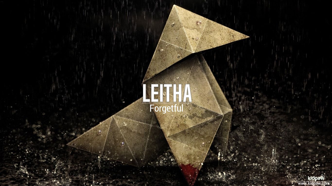 Leitha 3D Name Wallpaper for Mobile, Write Name on Photo Online