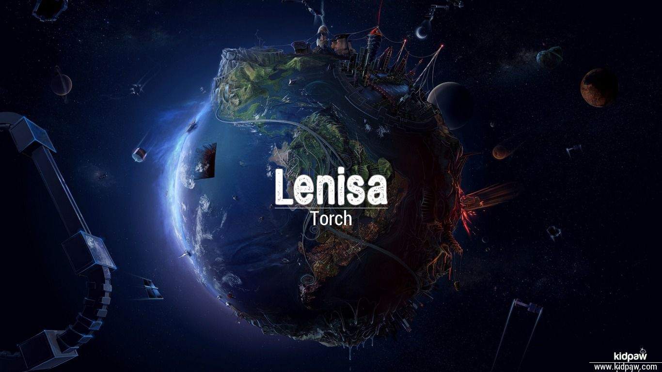 Lenisa 3D Name Wallpaper for Mobile, Write Name on Photo Online