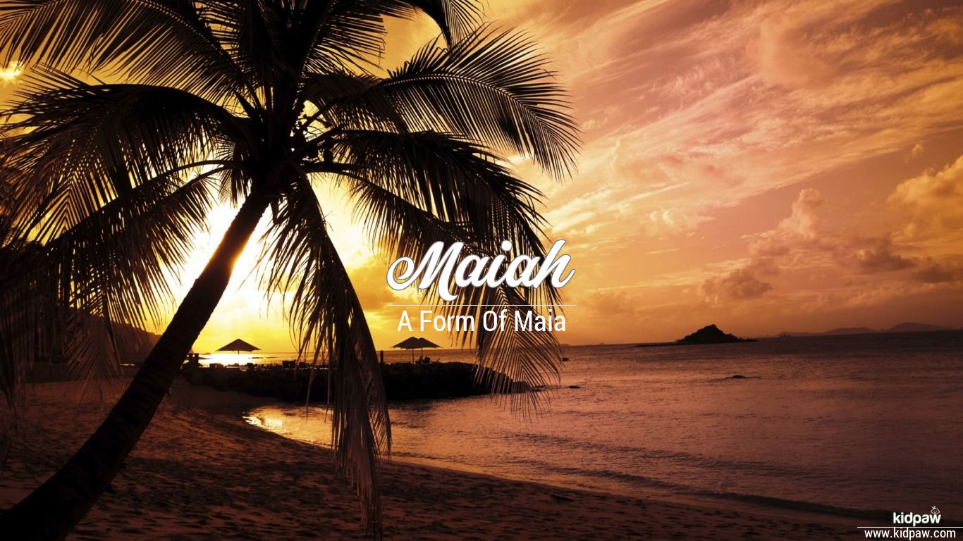 Maiah 3D Name Wallpaper for Mobile, Write Name on Photo Online