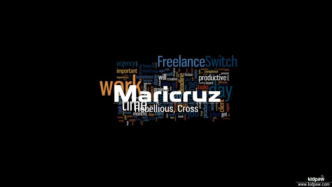 Maricruz 3D Name Wallpaper for Mobile, Write Name on Photo Online
