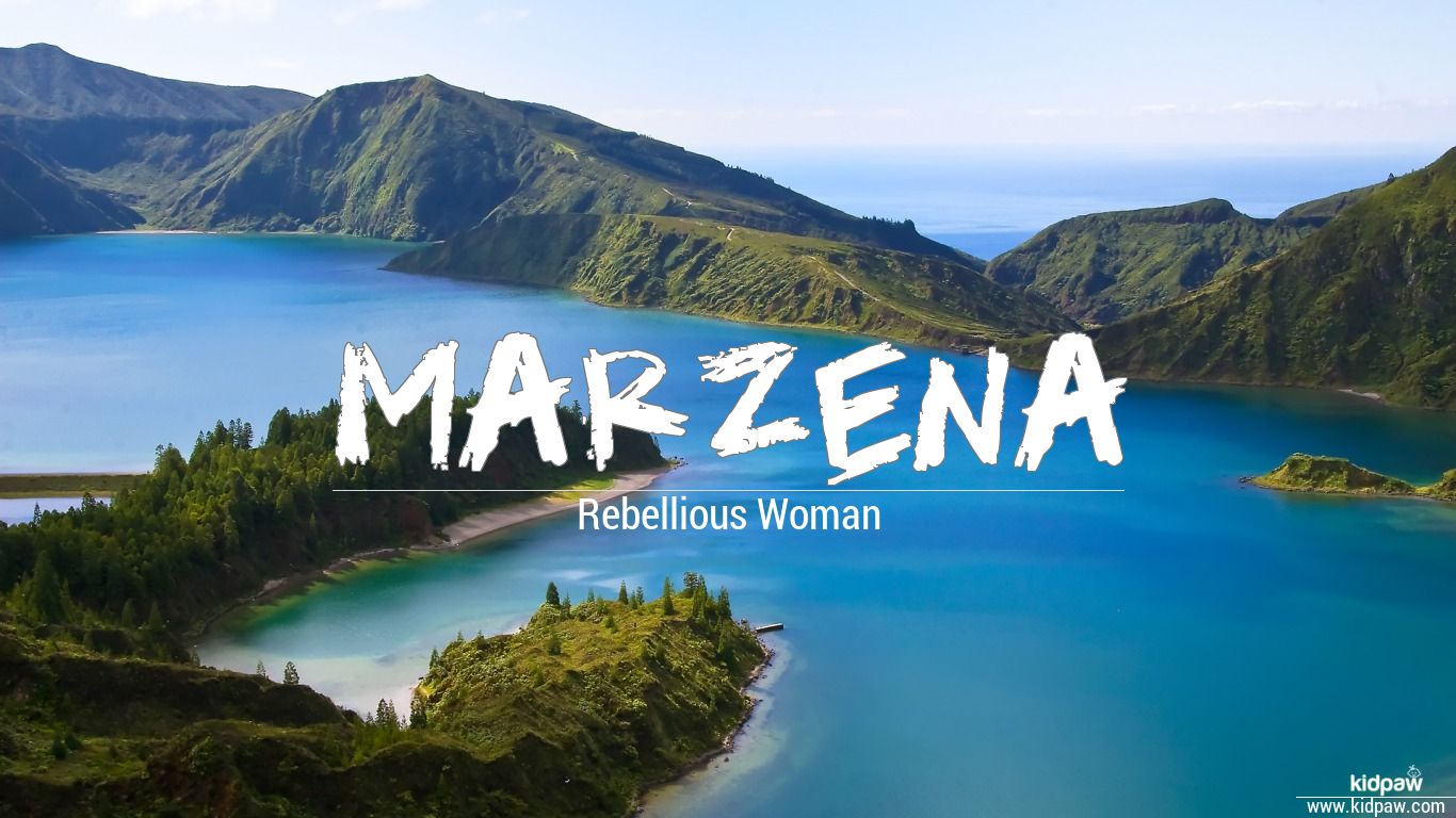 Marzena 3D Name Wallpaper for Mobile, Write Name on Photo Online