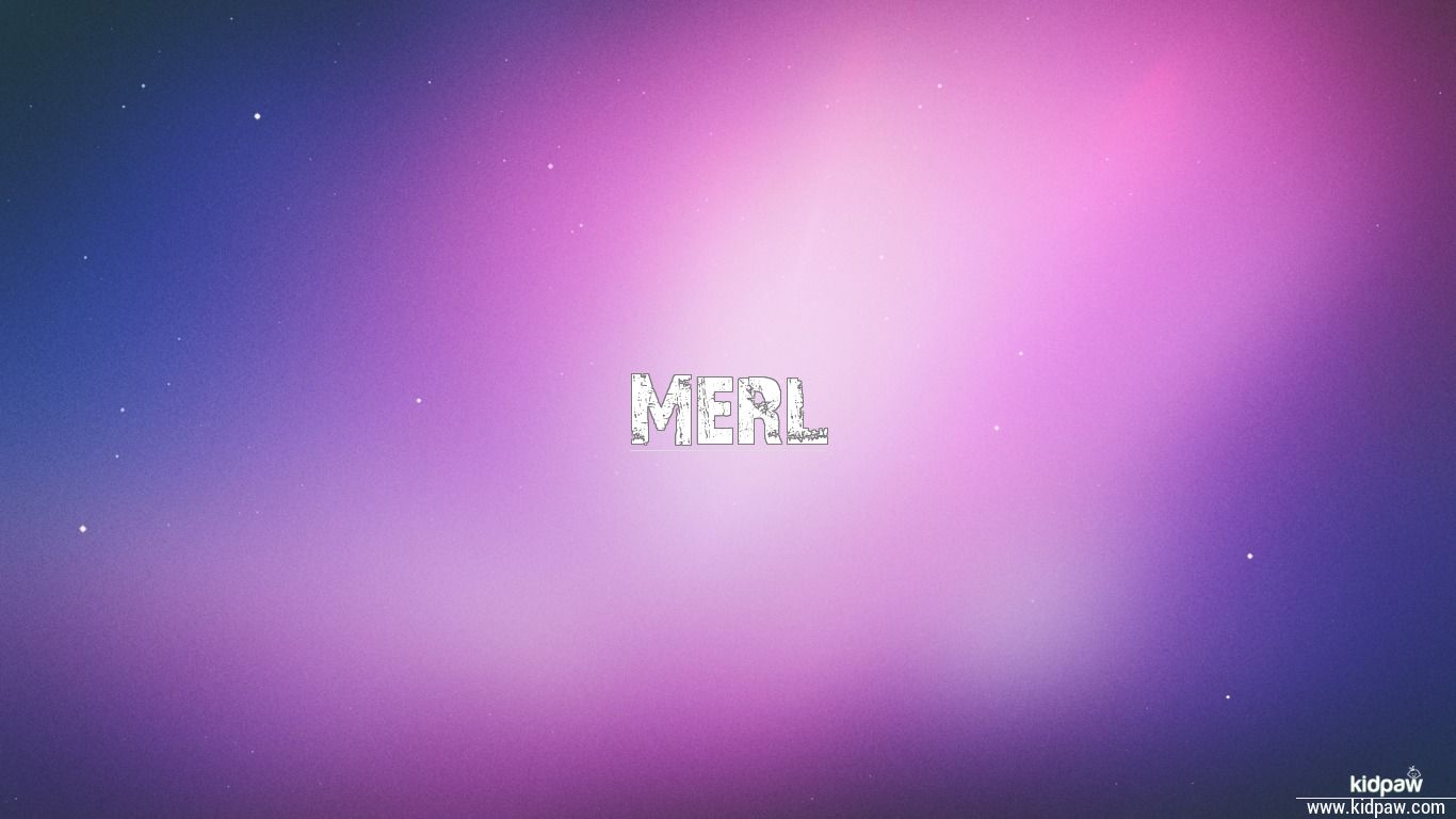 Merl 3D Name Wallpaper for Mobile, Write Name on Photo Online
