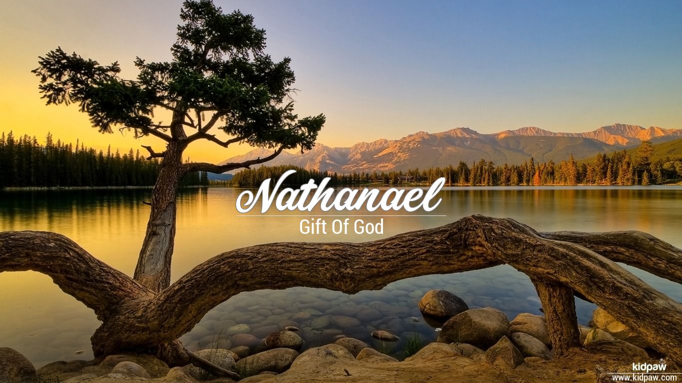 Nathanael 3D Name Wallpaper for Mobile, Write Name on Photo Online