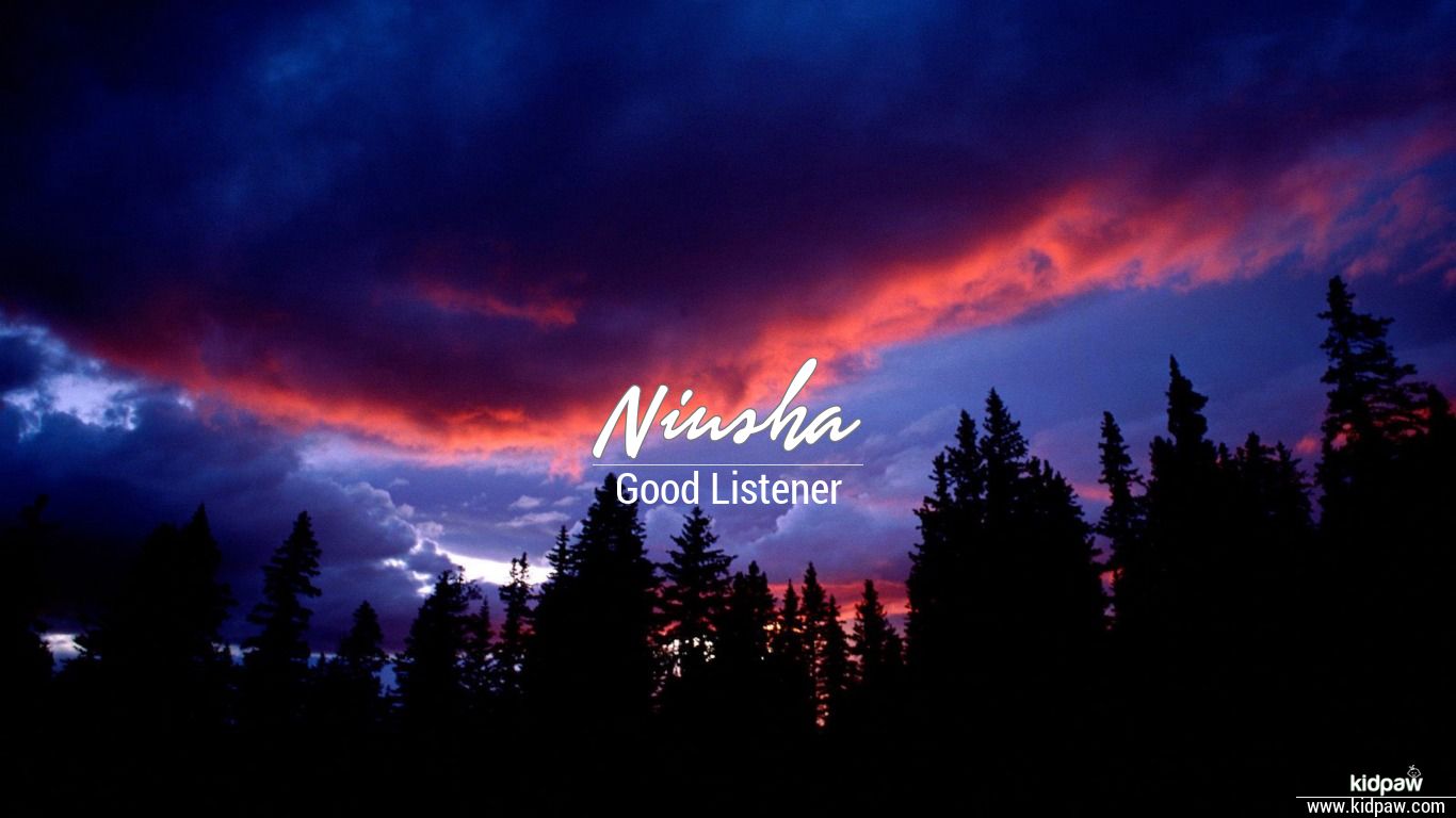 Niusha 3D Name Wallpaper for Mobile, Write Name on Photo Online