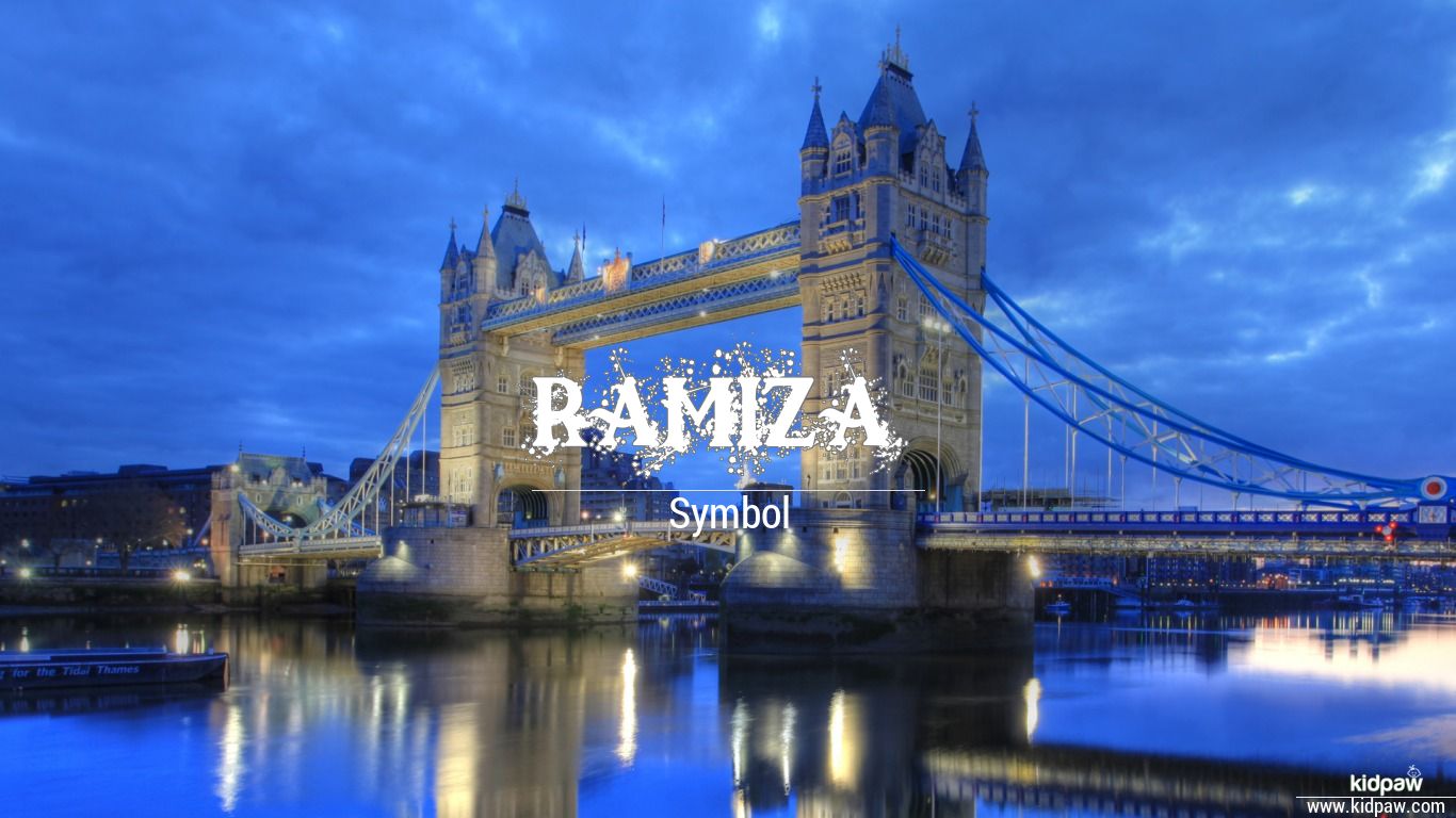 Ramiza 3D Name Wallpaper for Mobile, Write رمزا Name on Photo Online
