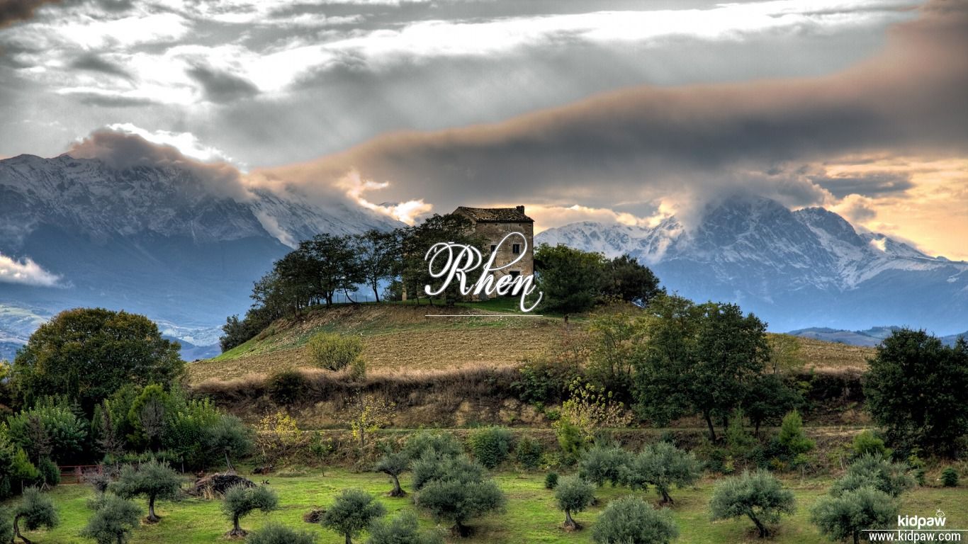 Rhen 3D Name Wallpaper for Mobile, Write Name on Photo Online