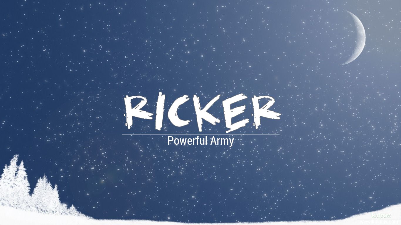 Ricker 3D Name Wallpaper for Mobile, Write Name on Photo Online
