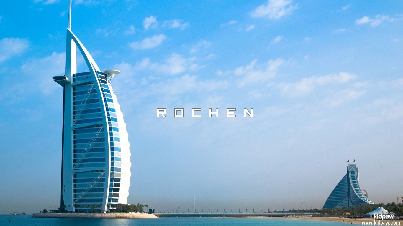 Rochen 3D Name Wallpaper for Mobile, Write Name on Photo Online