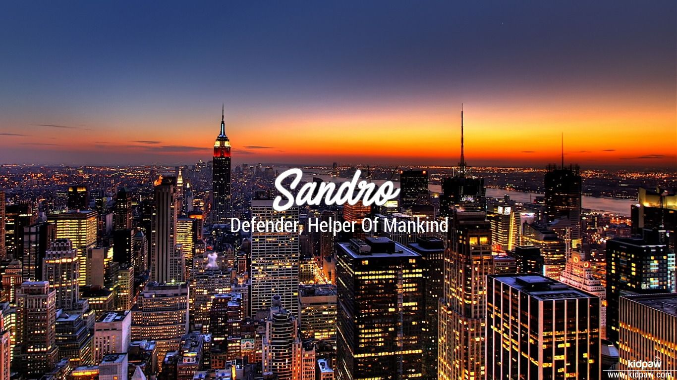 Sandro 3D Name Wallpaper for Mobile, Write Name on Photo Online