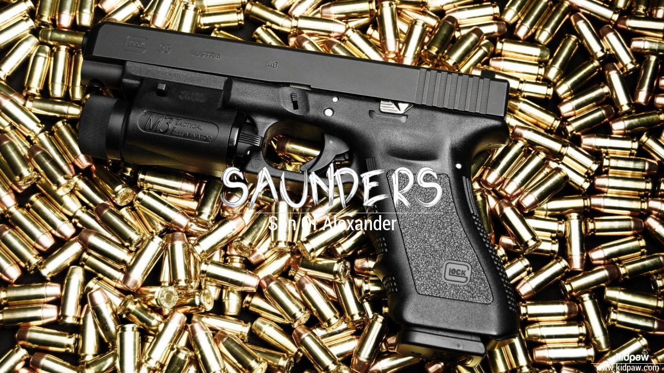 Saunders 3D Name Wallpaper for Mobile, Write Name on Photo Online