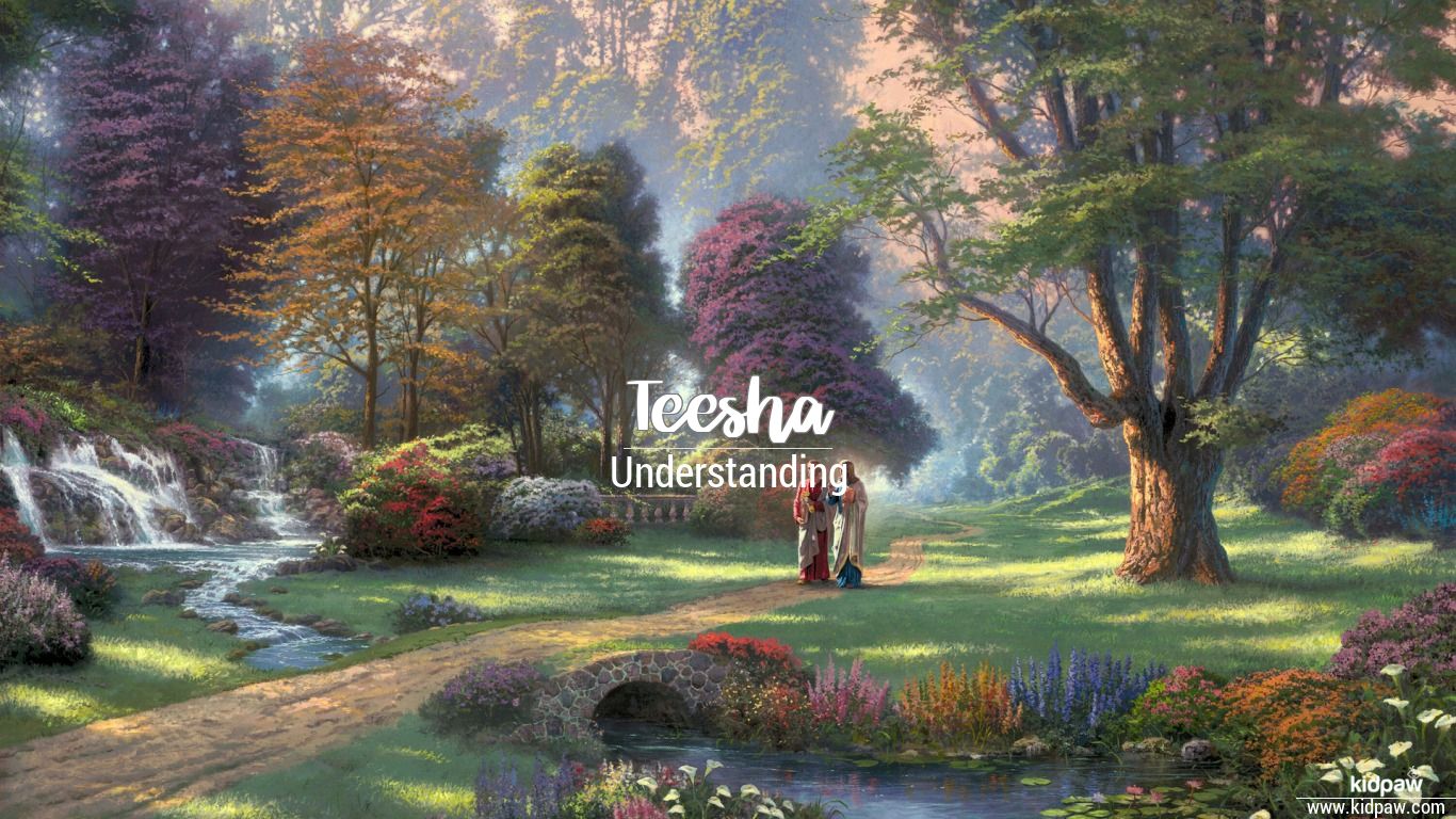 Teesha 3D Name Wallpaper for Mobile, Write Name on Photo Online