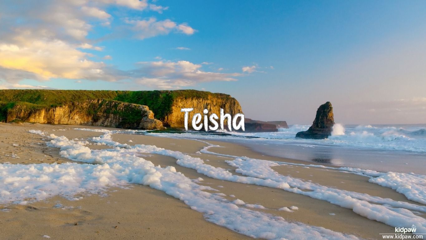 Teisha 3D Name Wallpaper for Mobile, Write Name on Photo Online