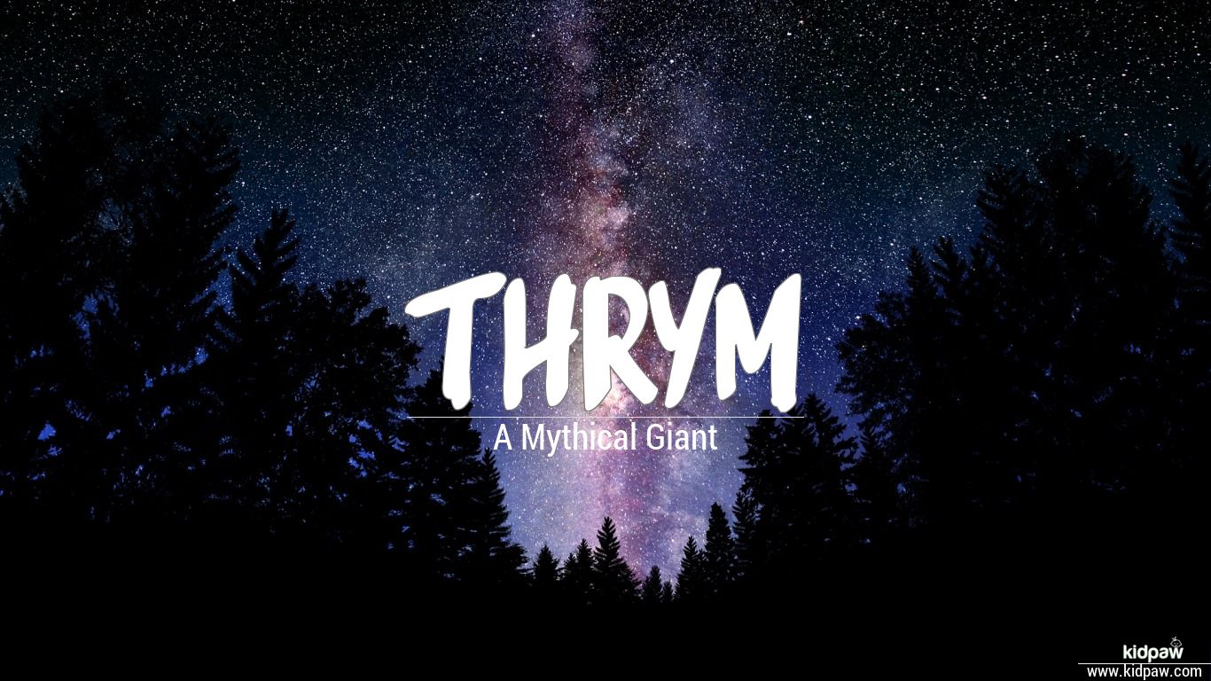 Thrym 3D Name Wallpaper for Mobile, Write Name on Photo Online