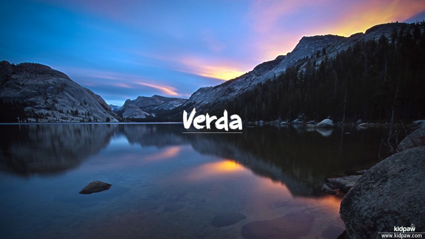 Verda 3D Name Wallpaper for Mobile, Write Name on Photo Online