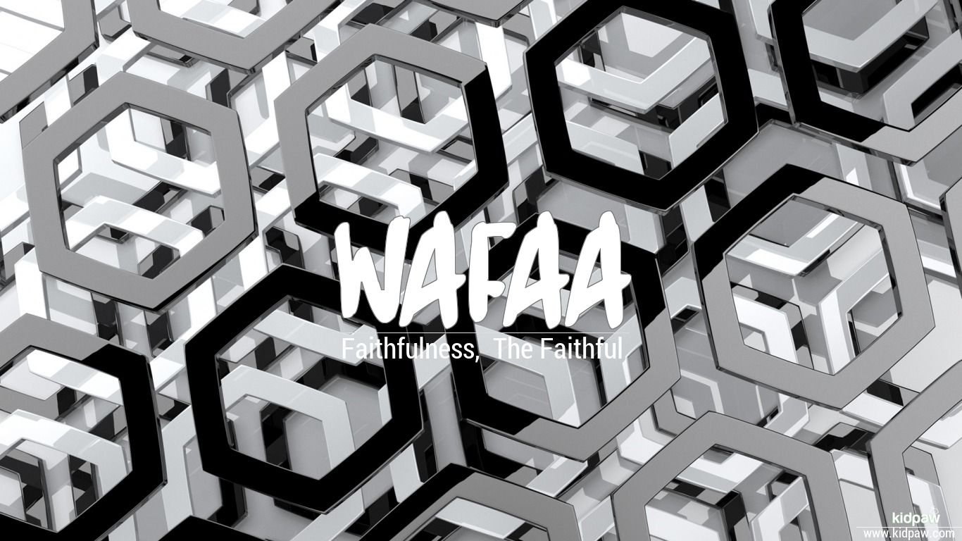 Wafaa 3D Name Wallpaper for Mobile, Write وفا Name on Photo Online