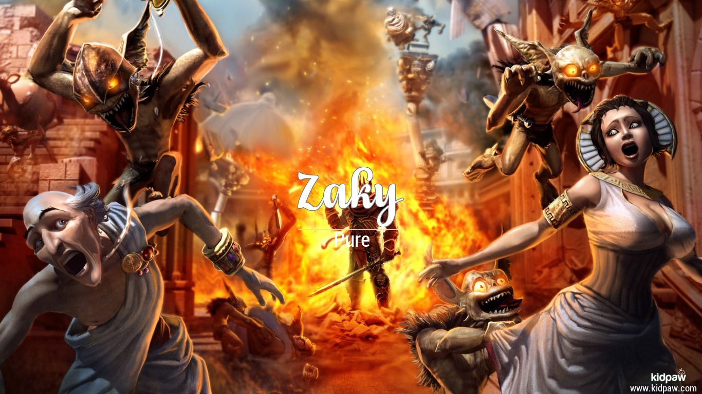 Zaky 3D Name Wallpaper for Mobile, Write زكي Name on Photo Online