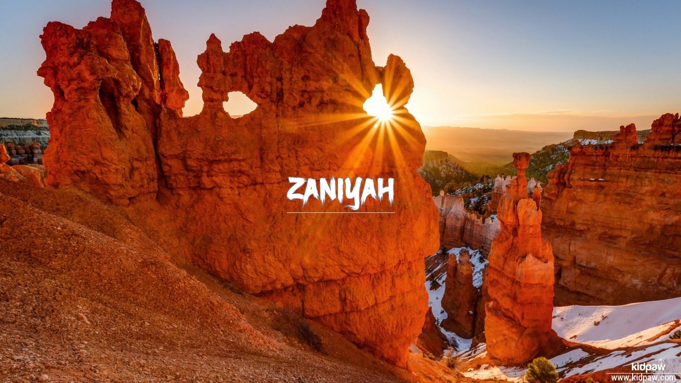 Zaniyah 3D Name Wallpaper for Mobile, Write Name on Photo Online